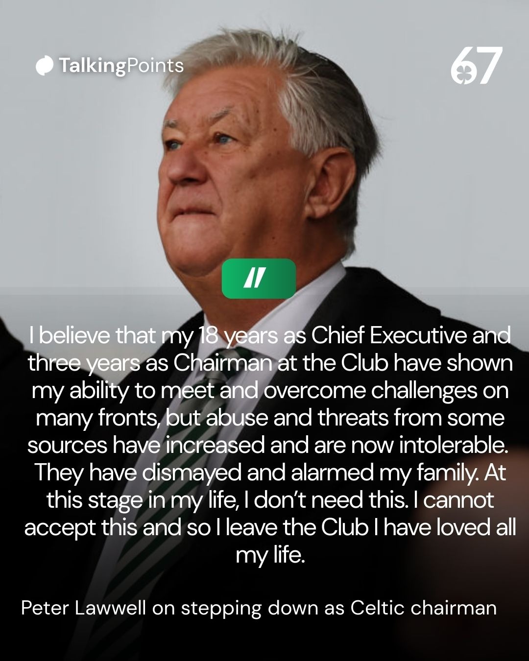 What Dermot Desmond said about Peter Lawwell after Celtic chairman ...