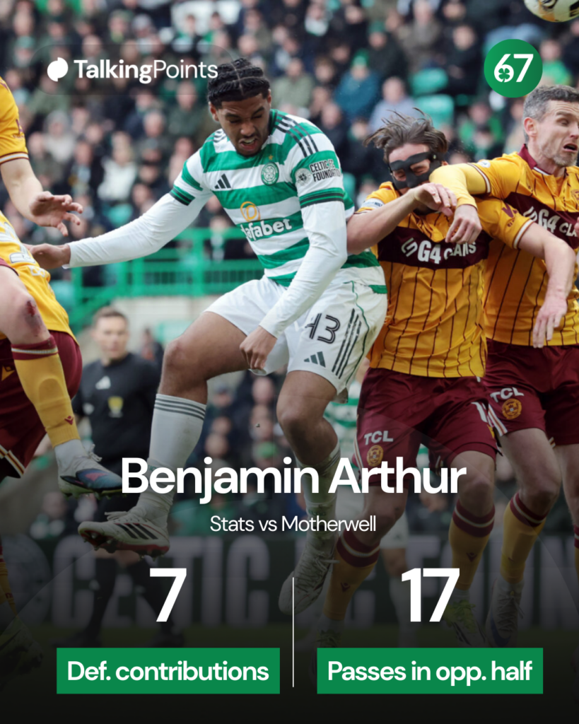 Why Celtic will use Benjamin Arthur again this season, and possibly beyond